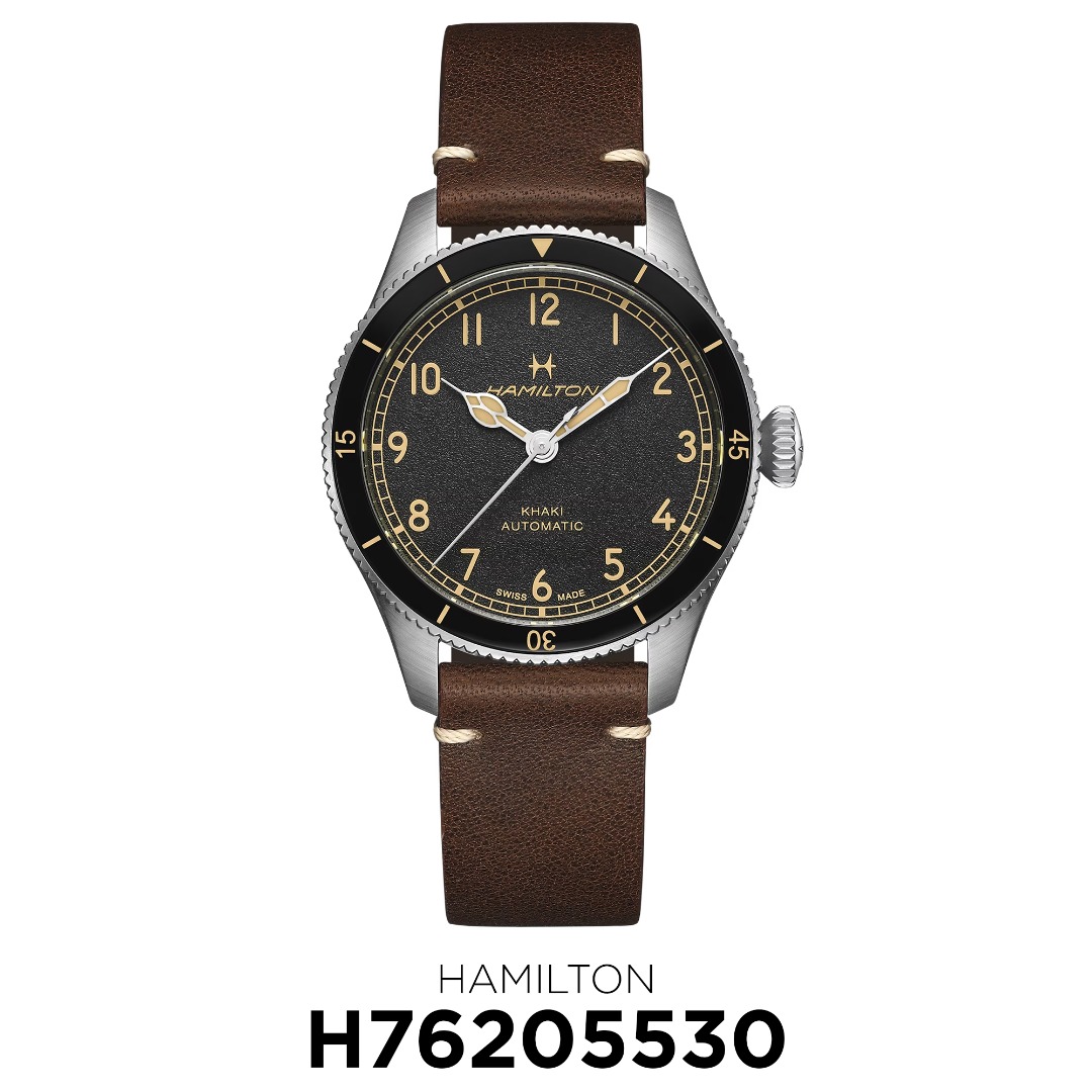 Hamilton Khaki Aviation Pilot Pioneer 38mm Automatic Watch with Calf ...