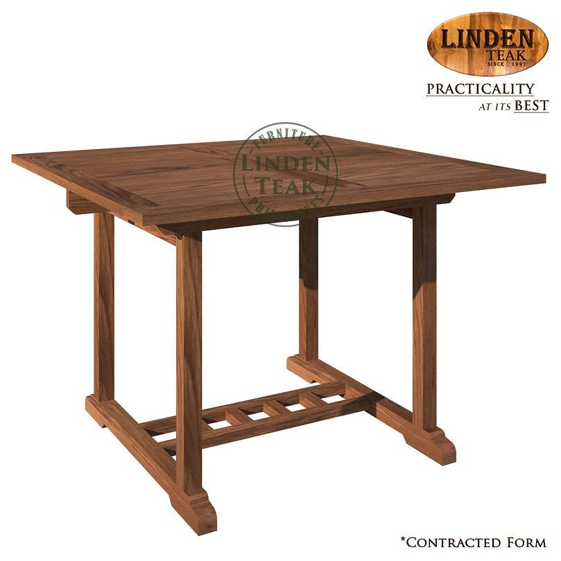 Handcrafted Solid Teak Wood ECO Square to Rectangular Extendable Table ...