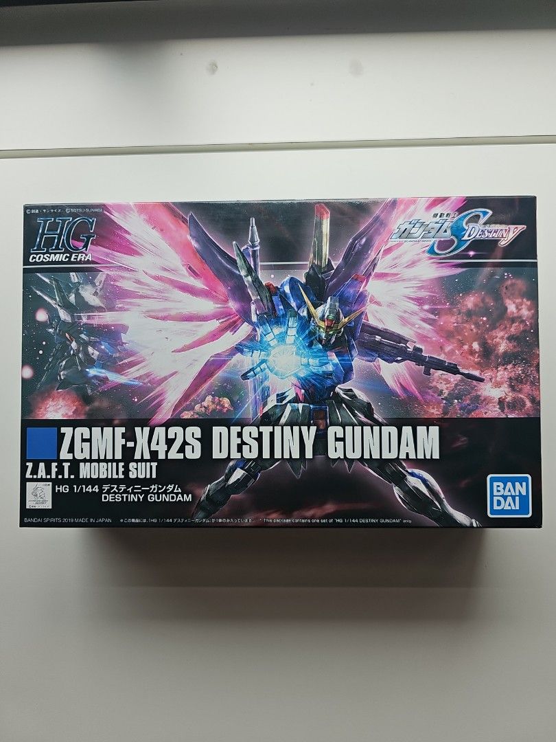 1/144 Destiny Gundam (unbuilt) & 1/144 Infinite Justice (built ...