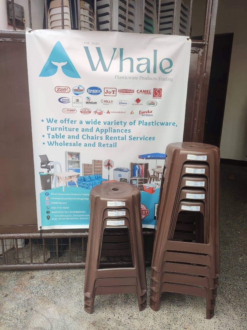 High Stool / Bar Stool Monoblock Chair, Furniture & Home Living ...