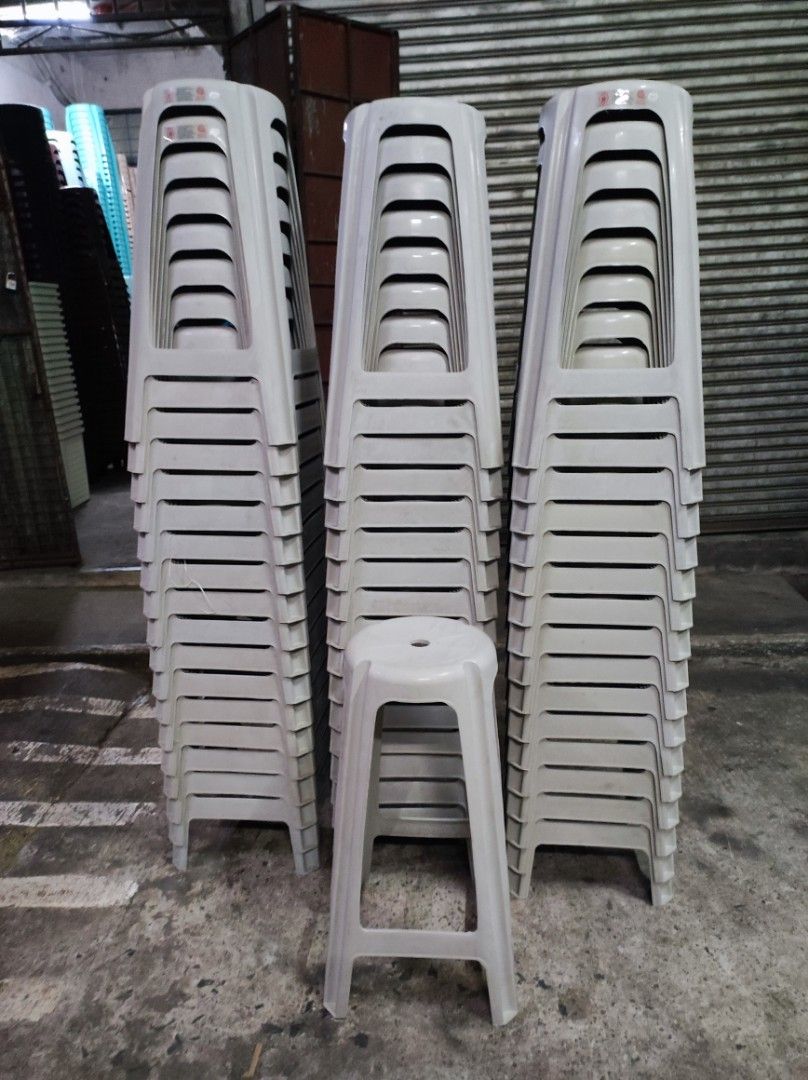 High Stool / Bar Stool Monoblock Chair, Furniture & Home Living ...