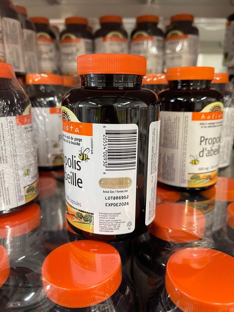 【加拿大·現貨】Holista Bee Propolis 高純度抗氧化蜂膠膠囊500mg 180粒 | 飛滋救星 有效期 : 2024年12月 ...