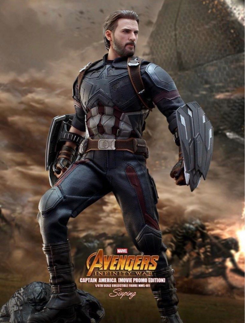 Hot Toys 1/6 MMS480 Captain America Avengers Infinity War normal version, Hobbies & Toys, Toys ...