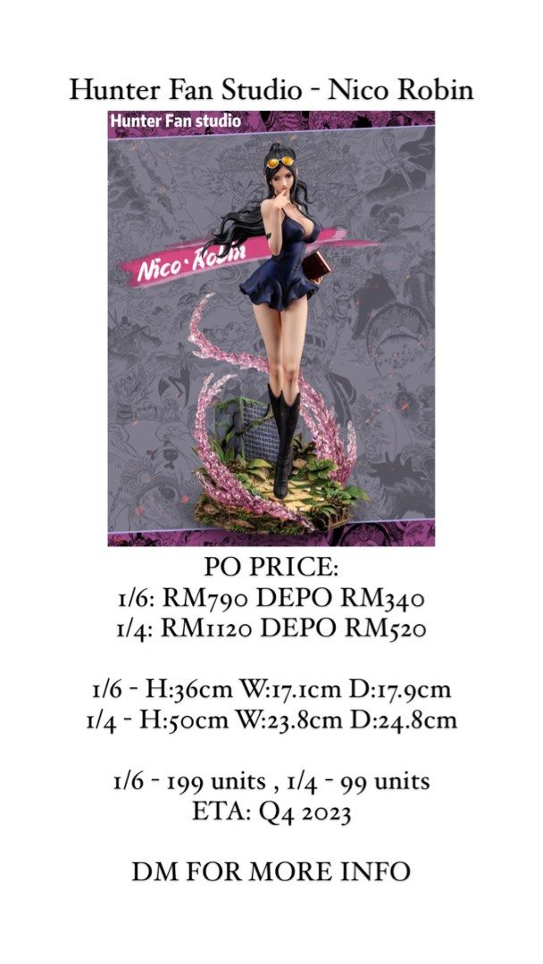 Hunter Fan Studio - Nico Robin, Hobbies & Toys, Toys & Games on Carousell