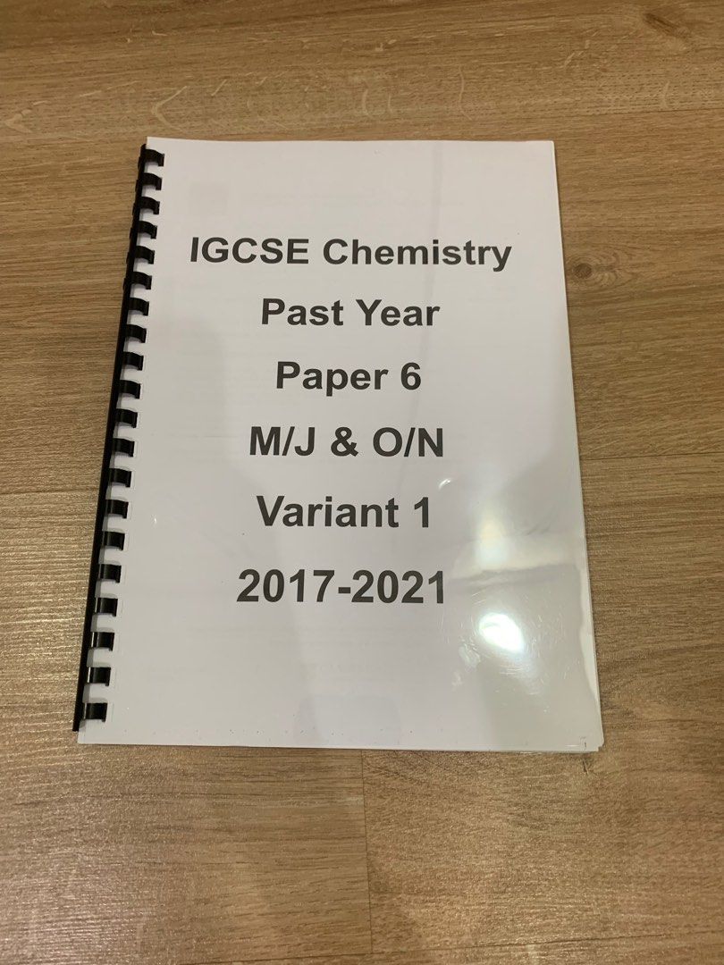 IGCSE CHEMISTRY PAPER 6 2017-2021, Hobbies & Toys, Books & Magazines ...
