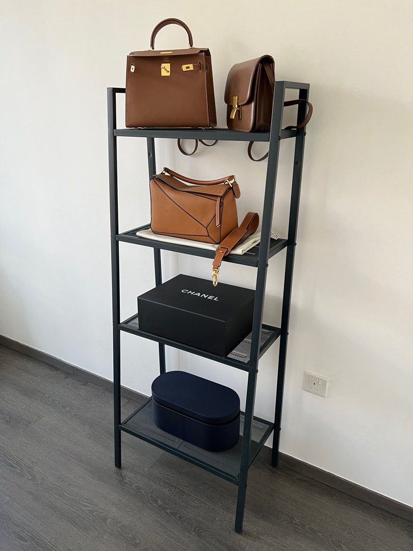 IKEA LERBERG Shelf Unit (Dark Grey), Furniture & Home Living, Furniture ...