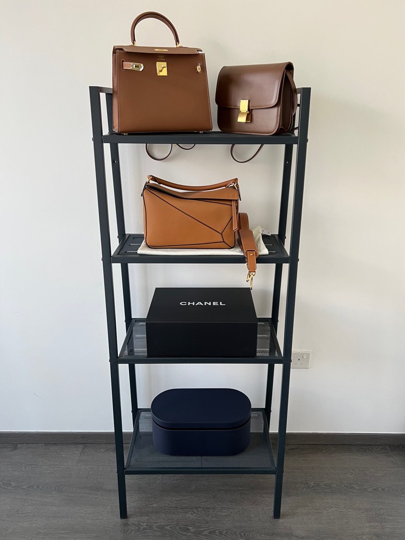 IKEA LERBERG Shelf Unit (Dark Grey), Furniture & Home Living, Furniture ...