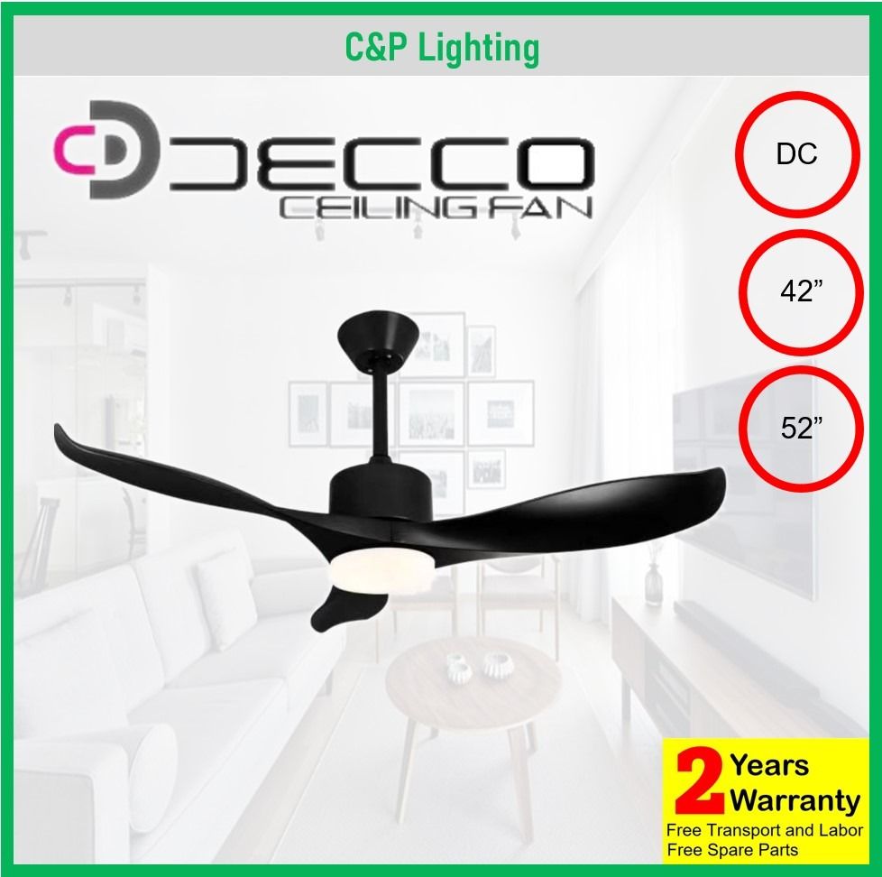 [Installation Promo] Decco Adelaide 42" / 52" 3 Blade DC Ceiling Fan ...