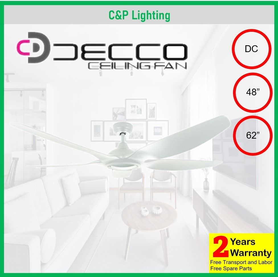 [Installation Promo] Decco Melbourne 48" / 62" 5 Blades DC Ceiling Fan ...