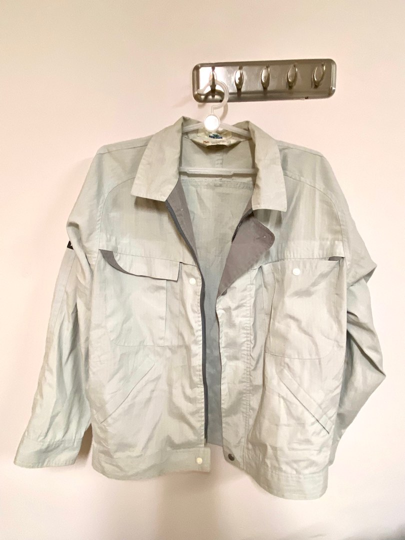 Japanese Grey Work Jacket, Men's Fashion, Coats, Jackets and Outerwear ...