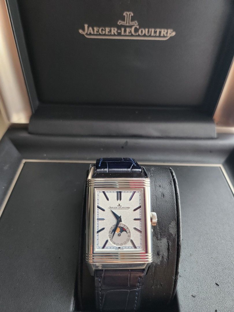 Jlc reverso tribute moon phase, Luxury, Watches on Carousell