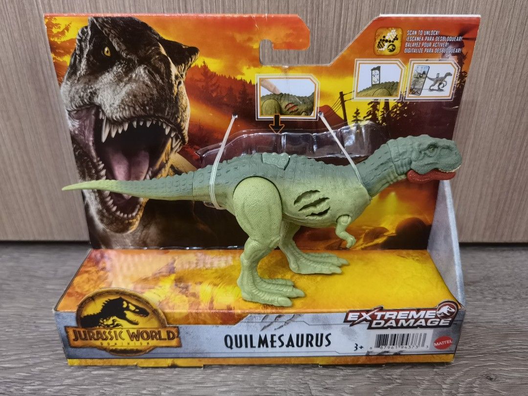Jurassic World Mattel Dinosaur Velociraptor Blue, Carnotaurus ...