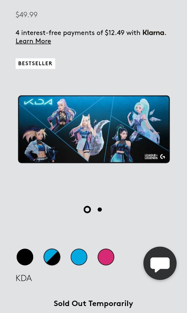 K/DA Logitech Deskmat Official Mouse pad Desk mat KDA League of Legends ...