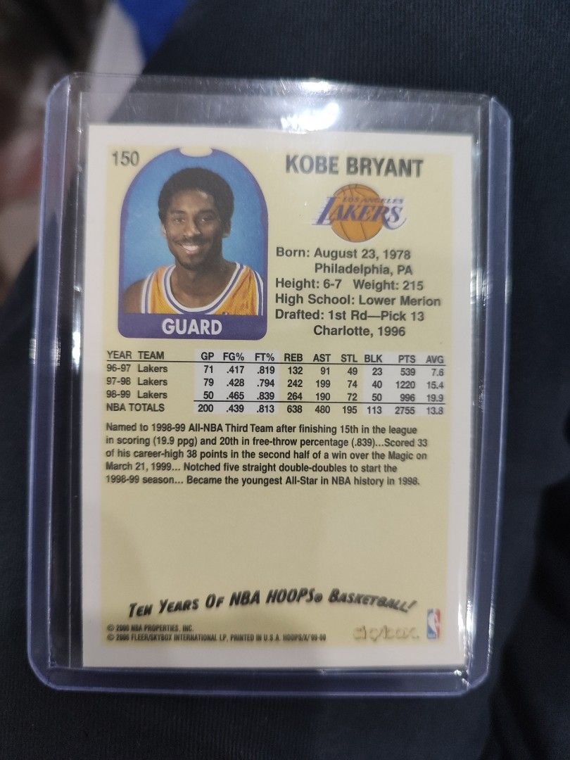 Kobe Bryant NBA Hoops skybox, Hobbies & Toys, Toys & Games on Carousell