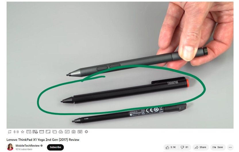 Lenovo Active Pen 1 Lenovo Pen Stylus Dell HP 2 in 1 laptop apple ...