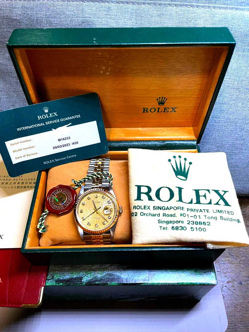 FSOT: LNIB Vintage Rolex 16233 Computer Face Dial with Two Tone Jubilee ...