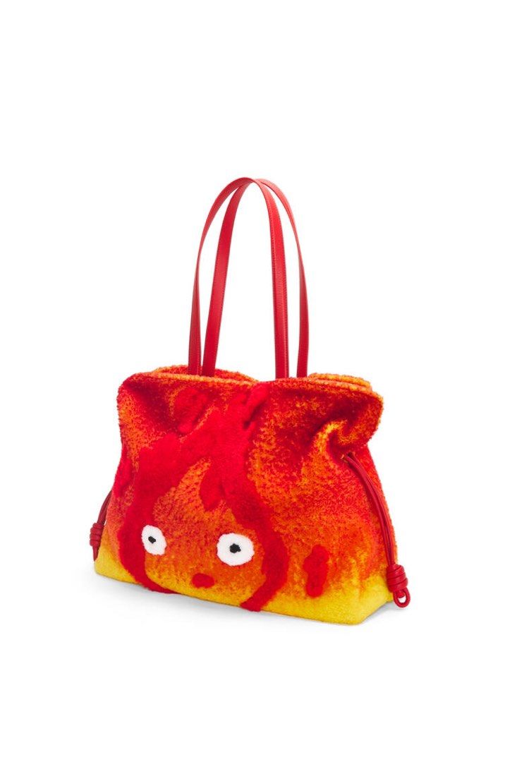 Loewe calcifer shearling bag, Women's Fashion, Bags & Wallets, Clutches ...