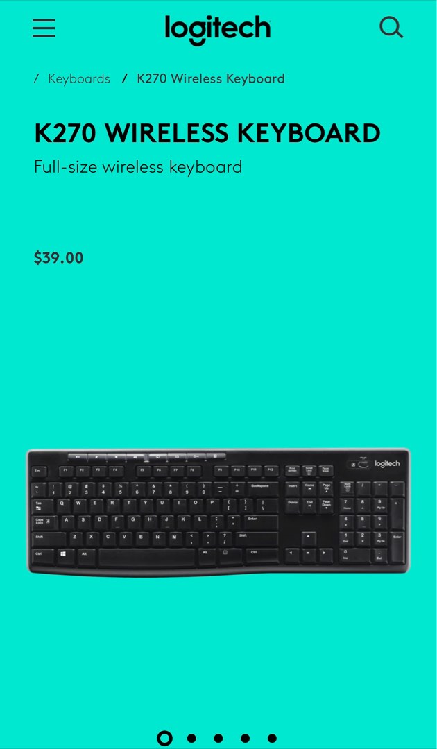 Logitech K270 Wireless Keyboard, Computers & Tech, Parts & Accessories, Computer Keyboard on ...