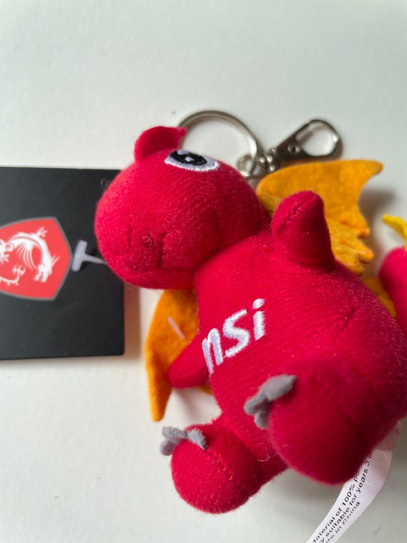 MSI Dragon Keychain (Plush), Hobbies & Toys, Toys & Games on Carousell