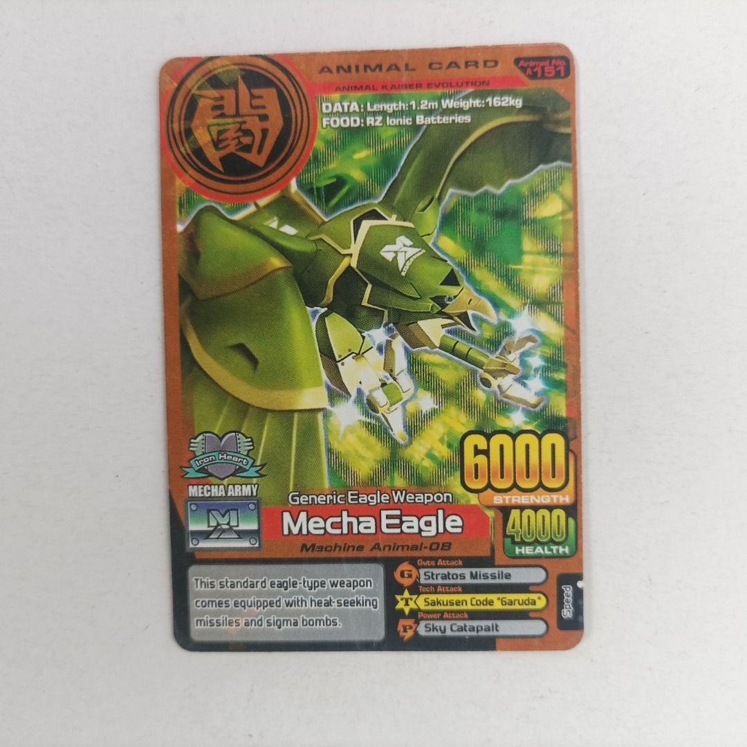 Namco Bandai Games inc - Kartu Animal Kaiser Mecha Eagle, Toys & Collectibles, Permainan Papan ...