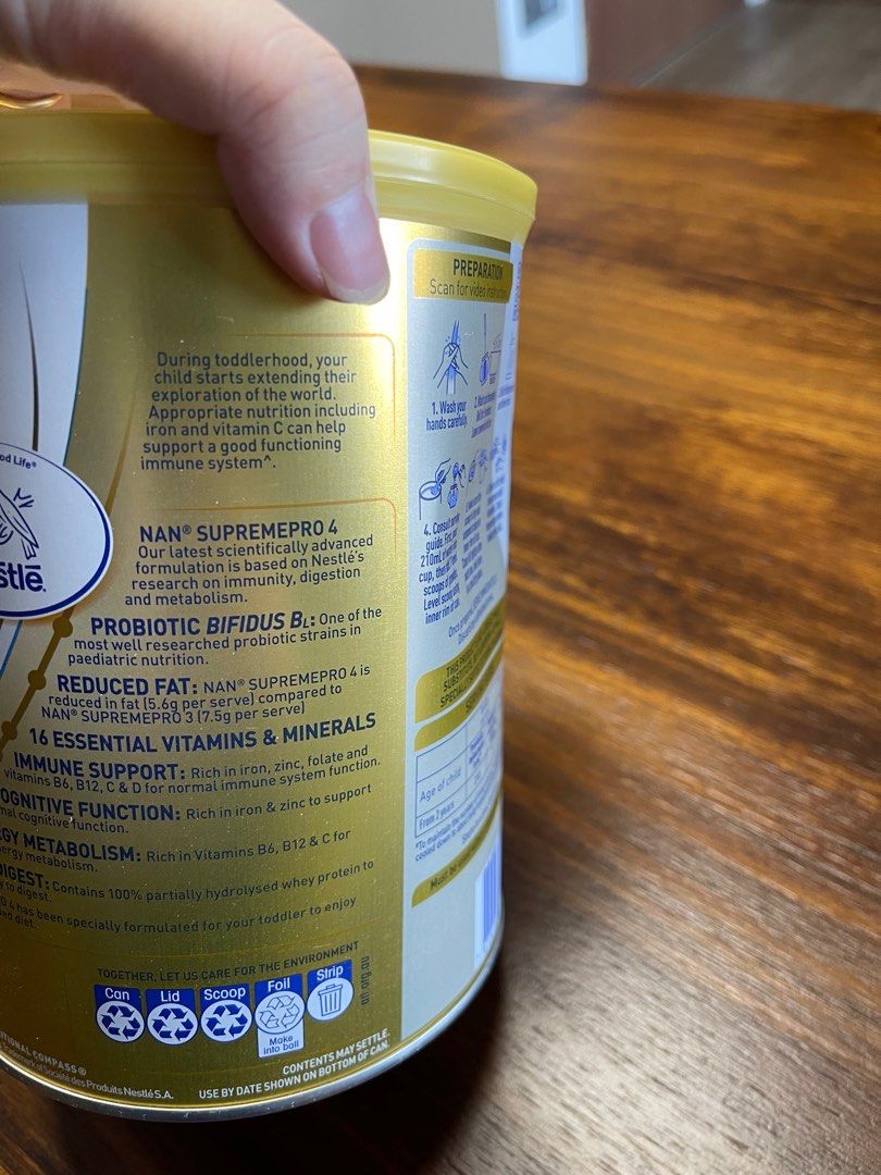 Nan SupremePro 4 milk powder, Babies & Kids, Nursing & Feeding, Weaning ...