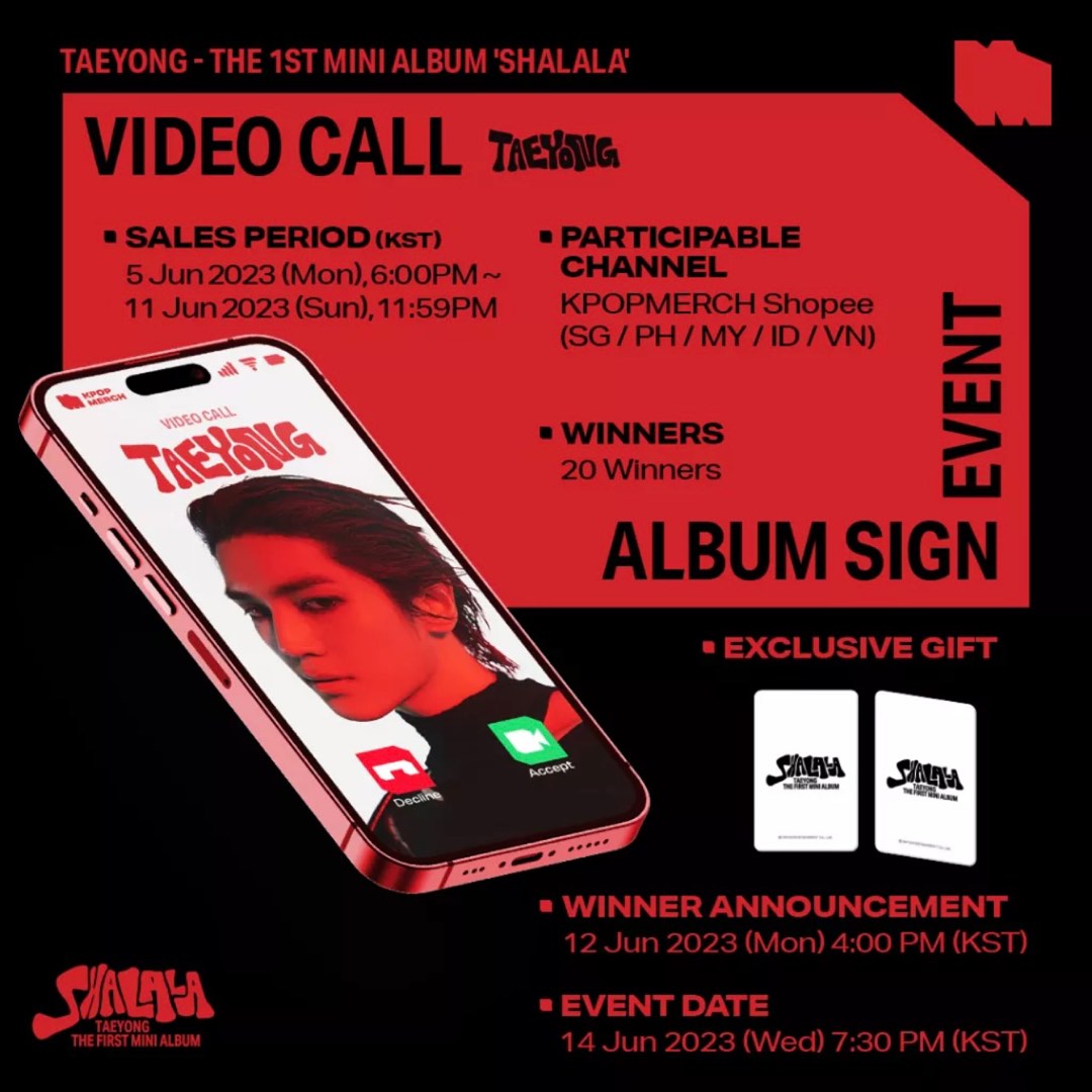 [closed] NCT Taeyong Kpop Merch x Shopee Fansign, Hobbies & Toys ...
