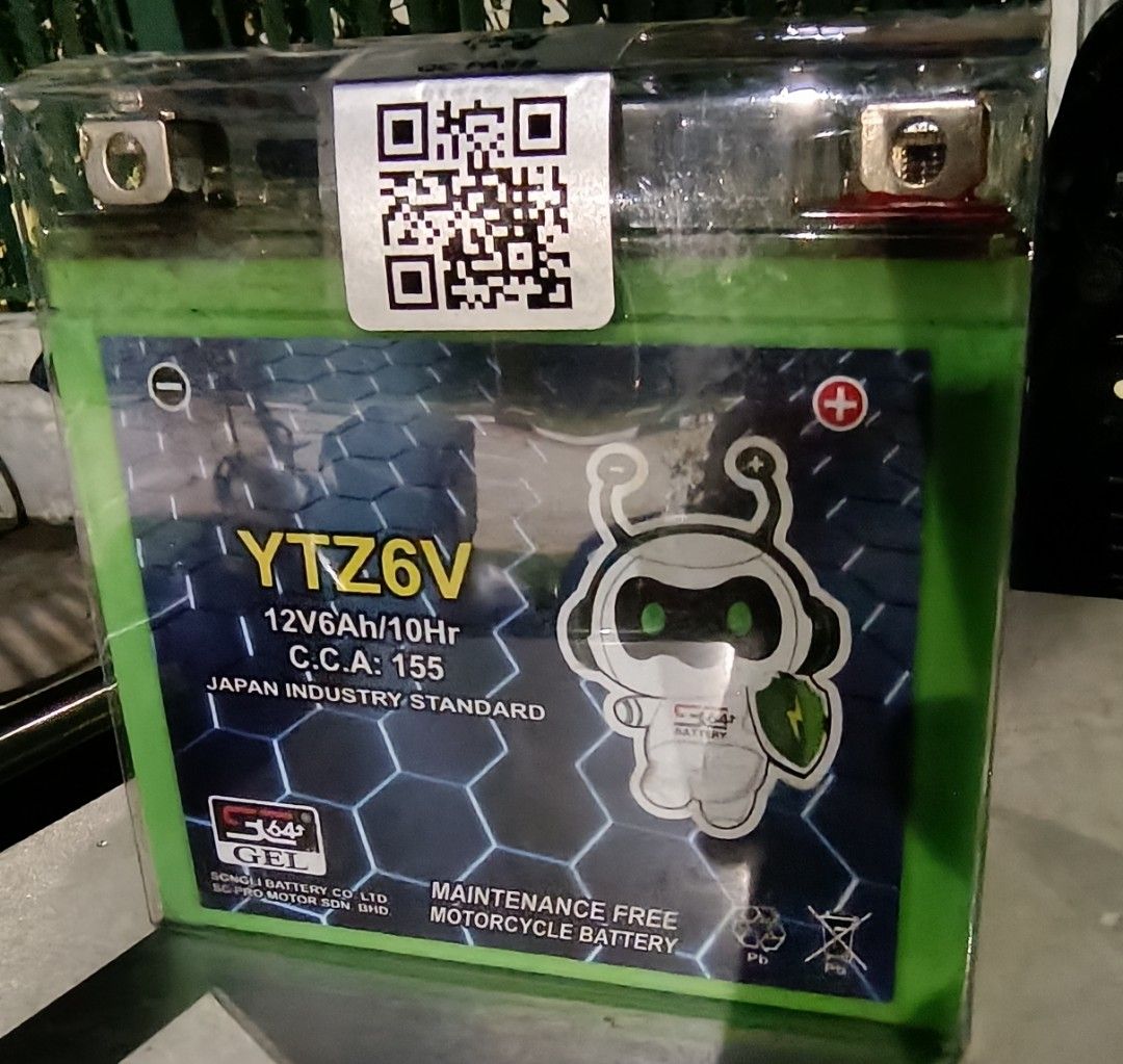 NMAX battery YTZ6V, Motorcycles, Motorcycle Accessories on Carousell