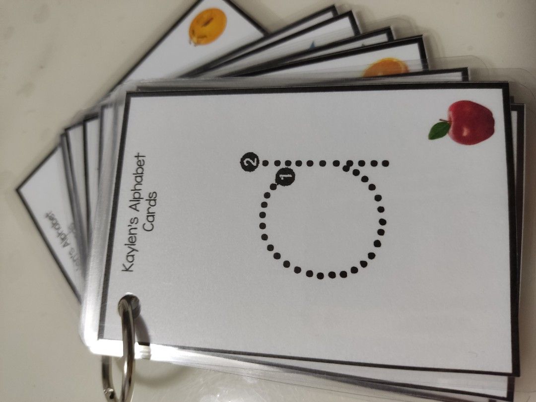 Personalised alphabet tracing cards, Hobbies & Toys, Stationery & Craft ...