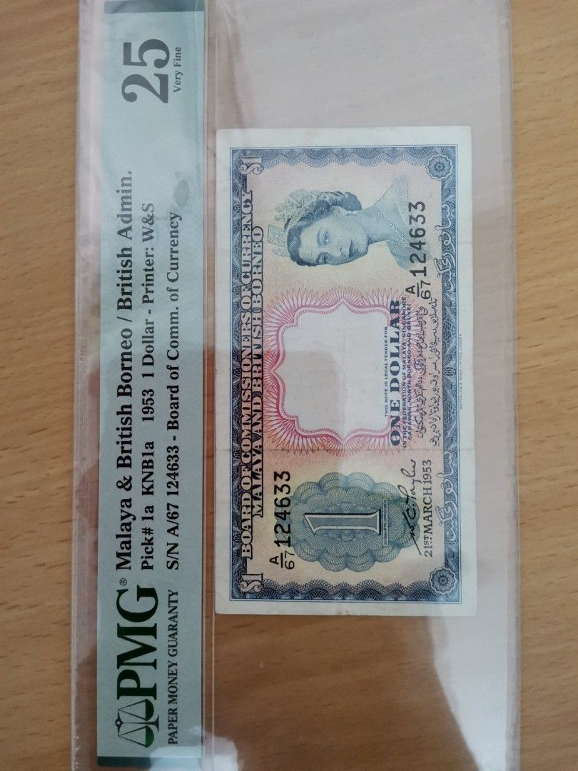 PMG Grading Malaya British Borneo Banknote 1 Dollar, Hobbies & Toys ...