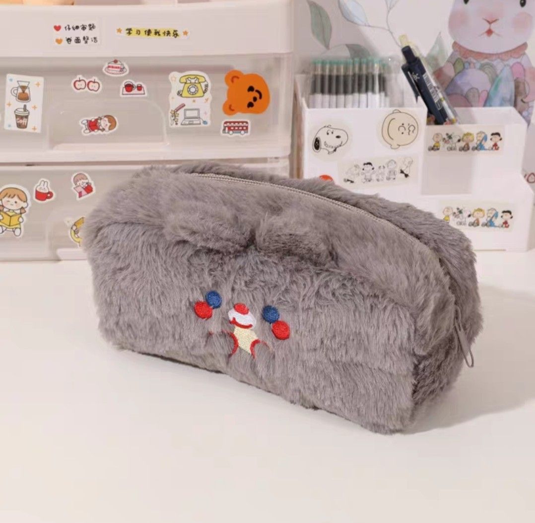 [PO] fluffy pencil case, Hobbies & Toys, Stationery & Craft, Stationery ...