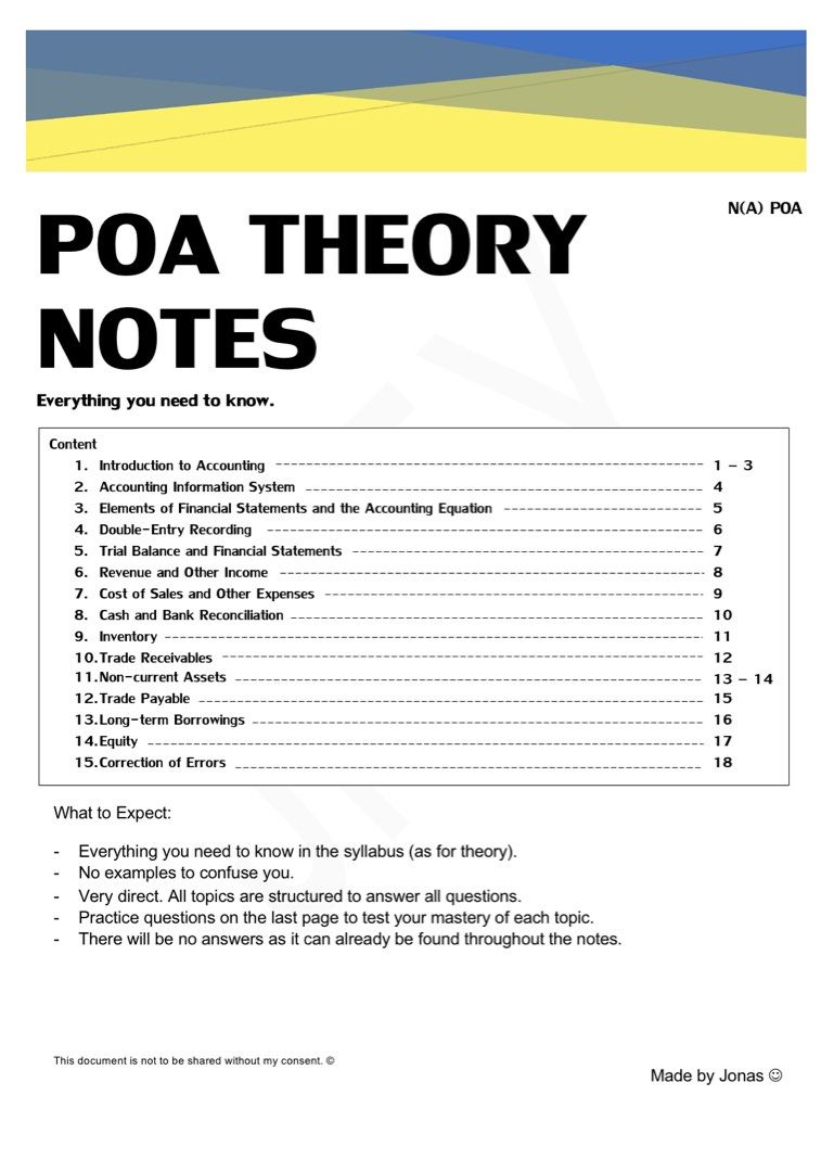 POA Notes (N Levels), Furniture & Home Living, Kitchenware & Tableware ...