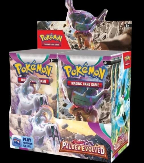Pokemon SV02 Paldea Evolved Booster Box / ETB, Hobbies & Toys, Toys & Games on Carousell