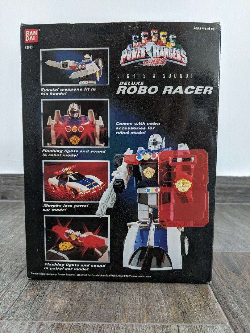 Power Rangers Turbo Deluxe Robo Racer Blue Senturion Series, Hobbies ...