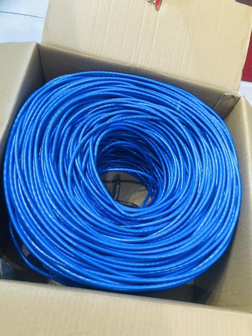 Powerlogic CAT6 UTP Cable 24AWG .5 CCA Pairs 305 Meters Blue, Computers ...