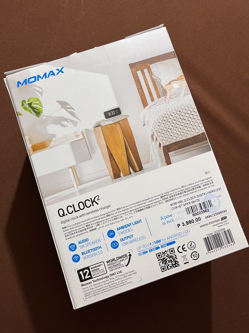 Q.CLOCK2 Digital Clock with Wireless Charger, Audio, Other Audio ...