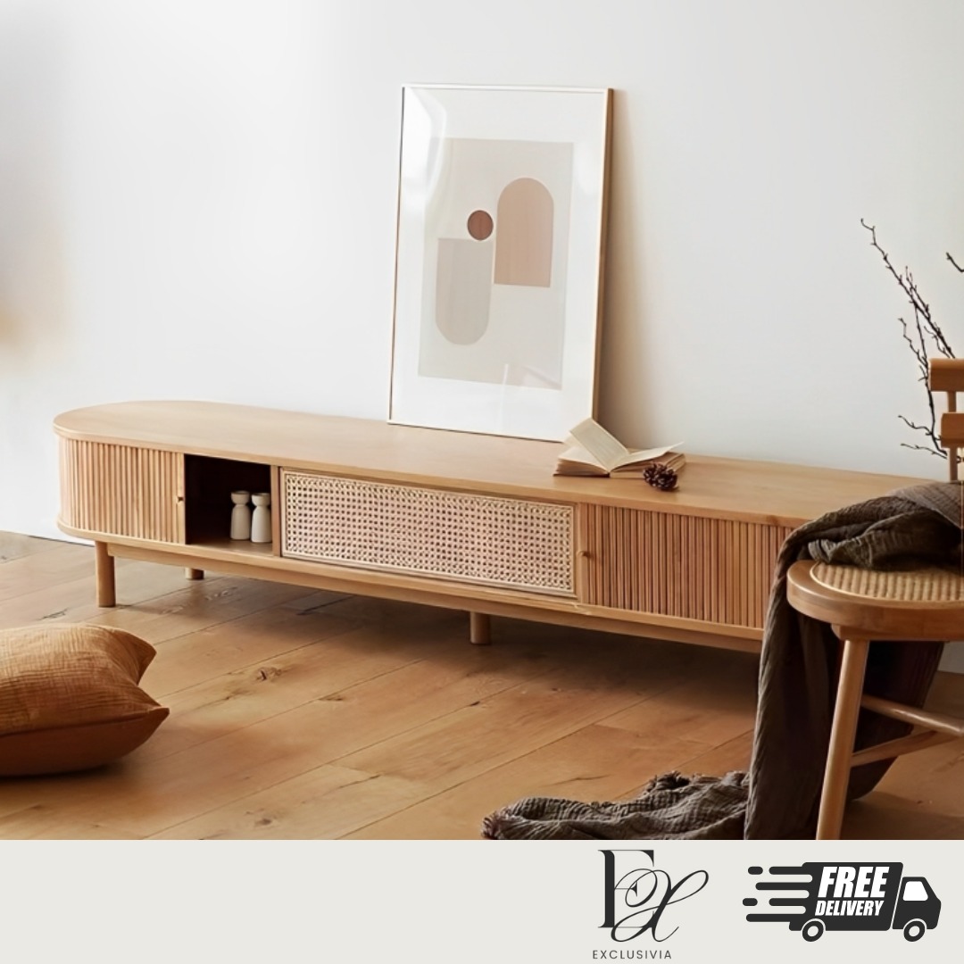 TV Console Rattan HATANO, Furniture & Home Living, Furniture, TV ...