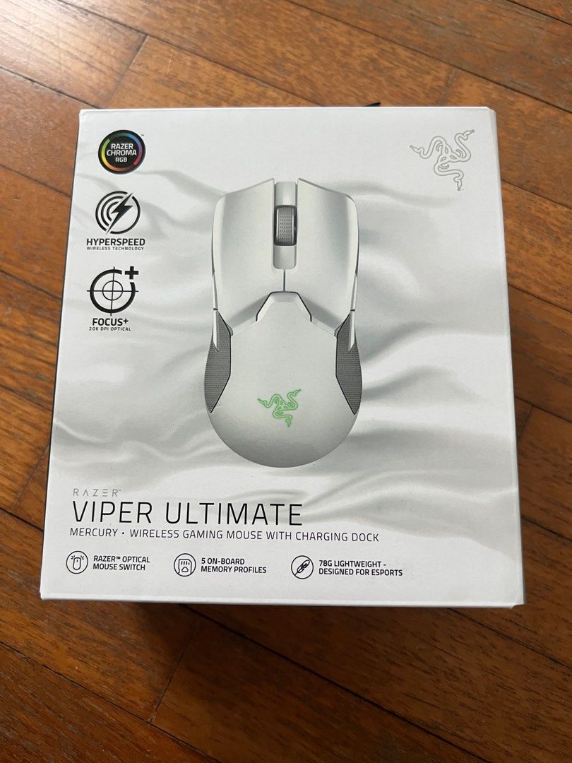Razer Viper Ultimate Mercury White, Computers & Tech, Parts ...