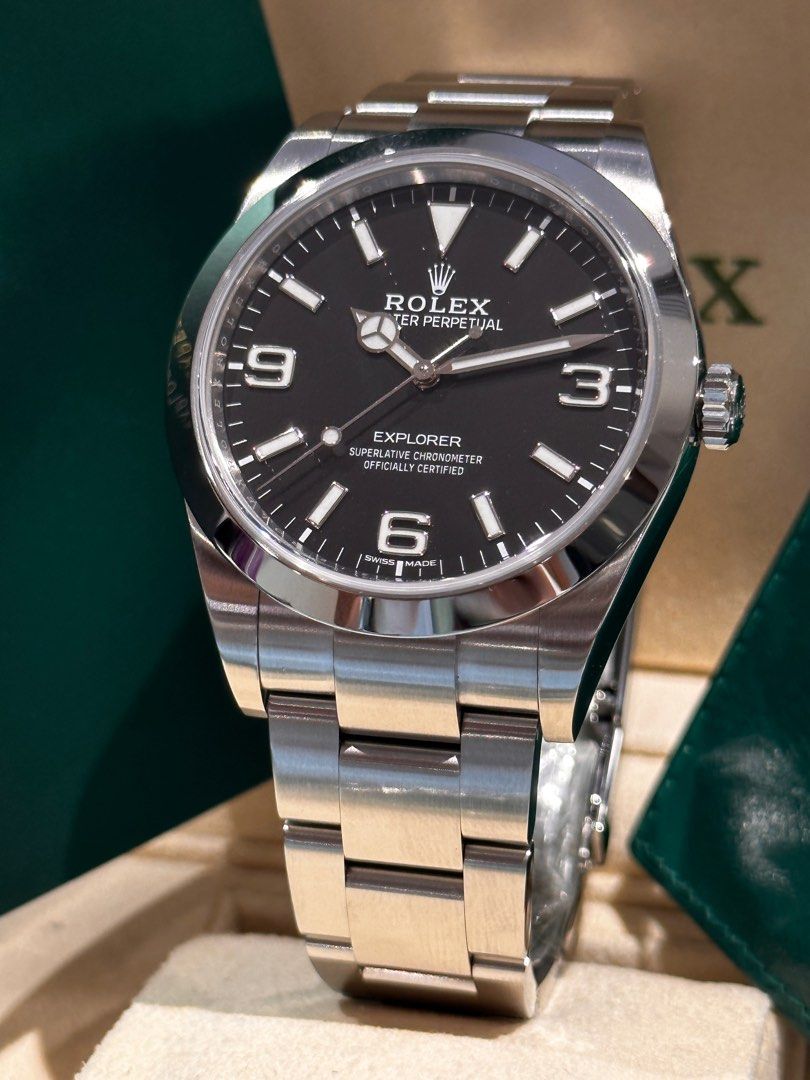 Rolex Explorer I 2020 214270 39mm mark II, Luxury, Watches on Carousell