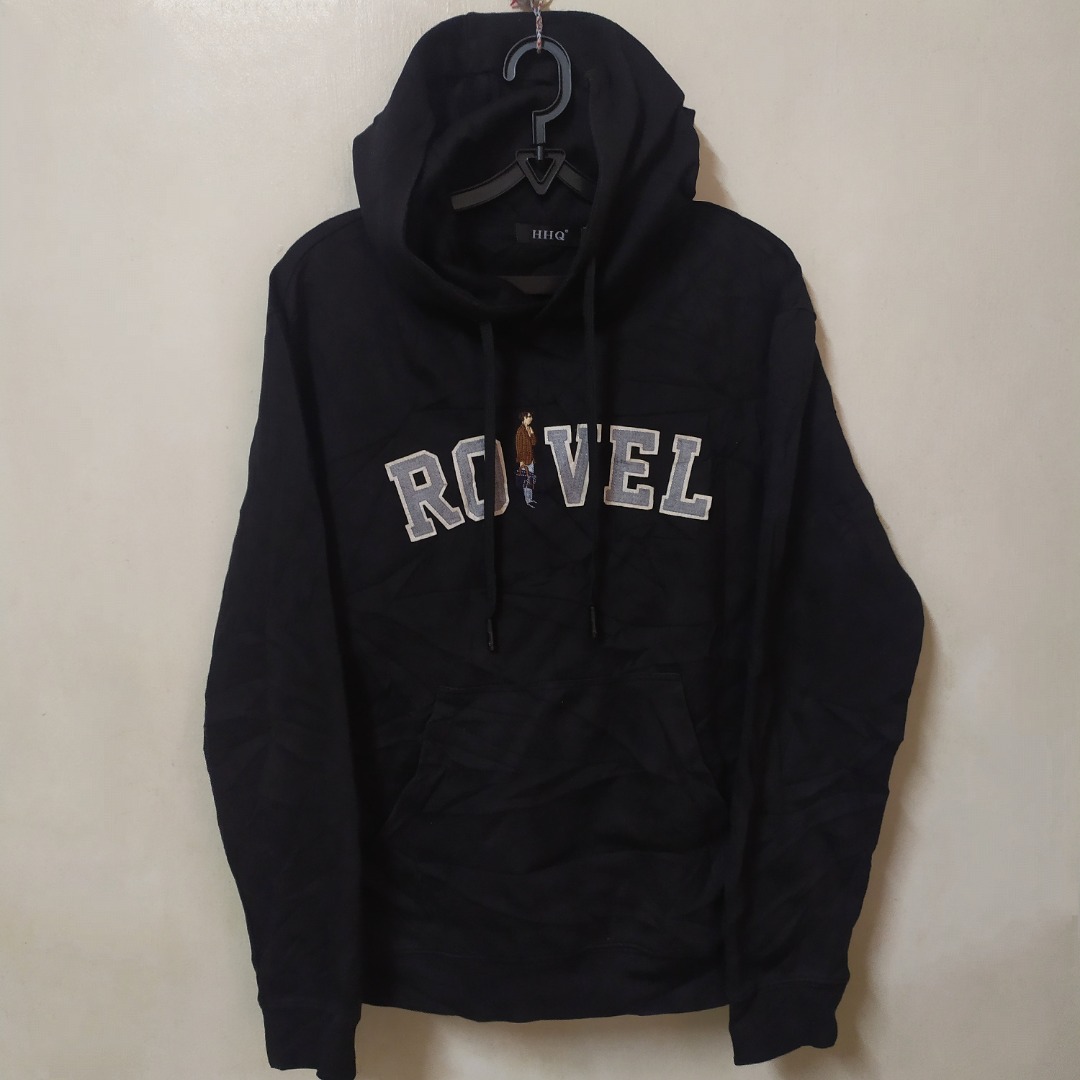 Rovel Black Patch Korean Hoodie Jacket on Carousell