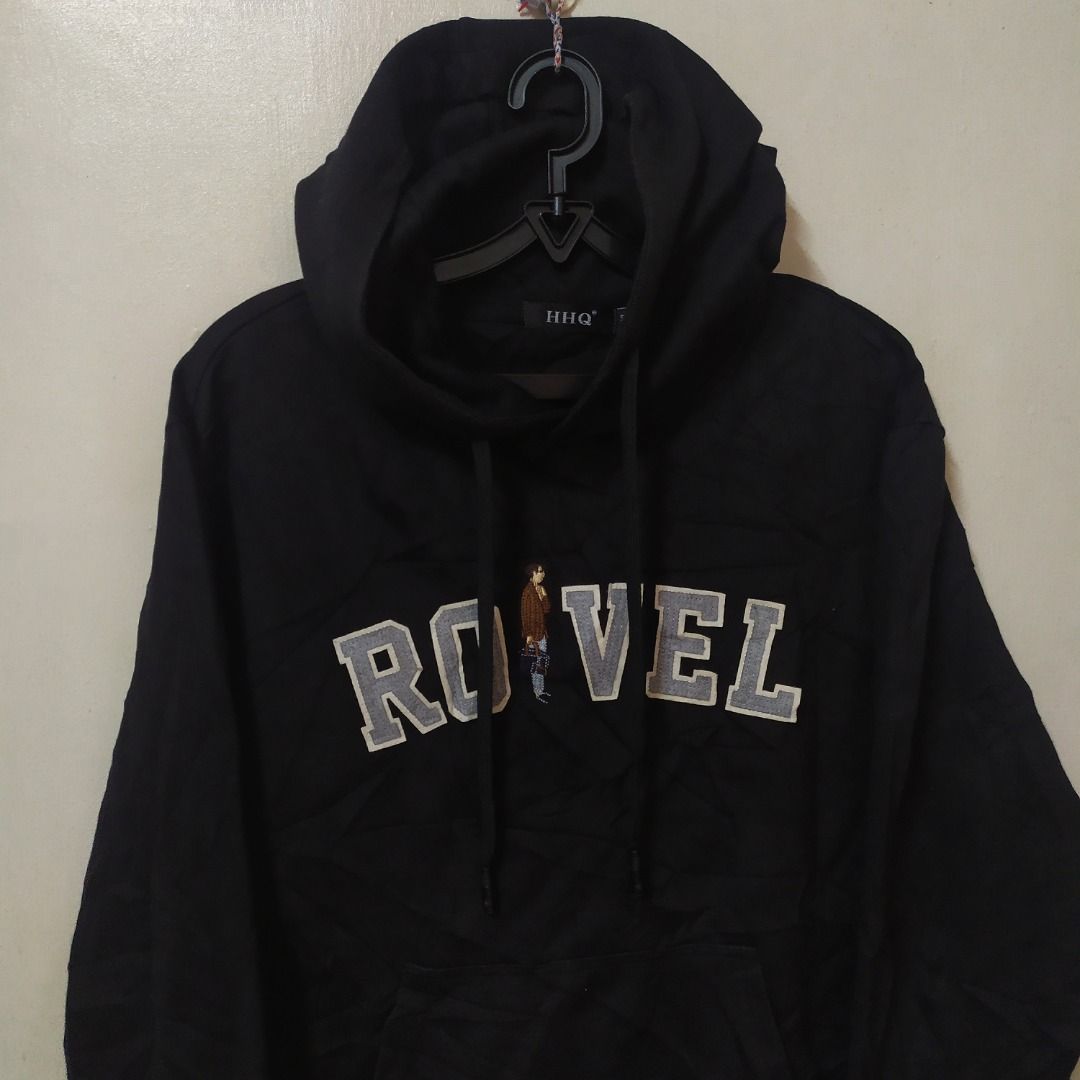 Rovel Black Patch Korean Hoodie Jacket on Carousell