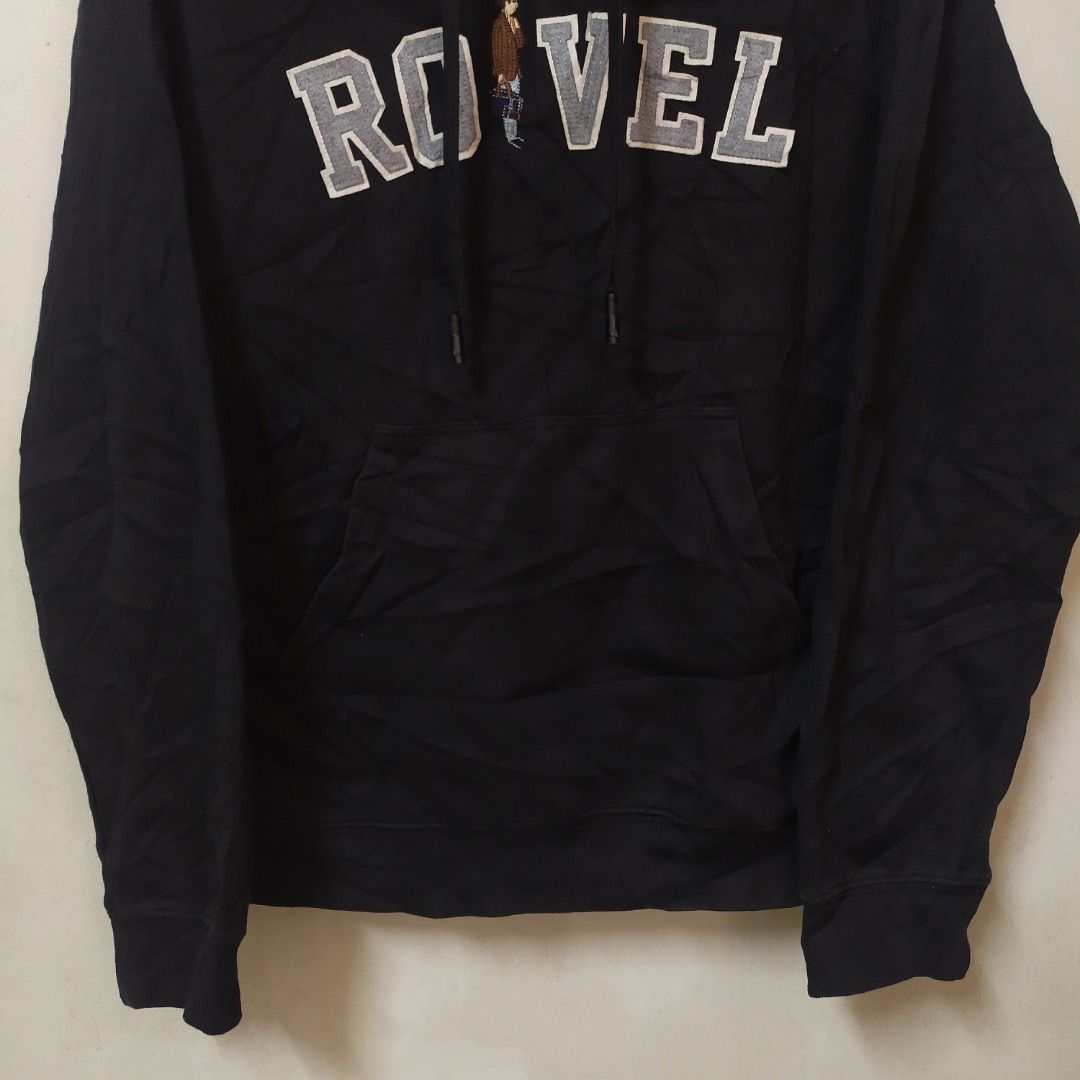 Rovel Black Patch Korean Hoodie Jacket on Carousell