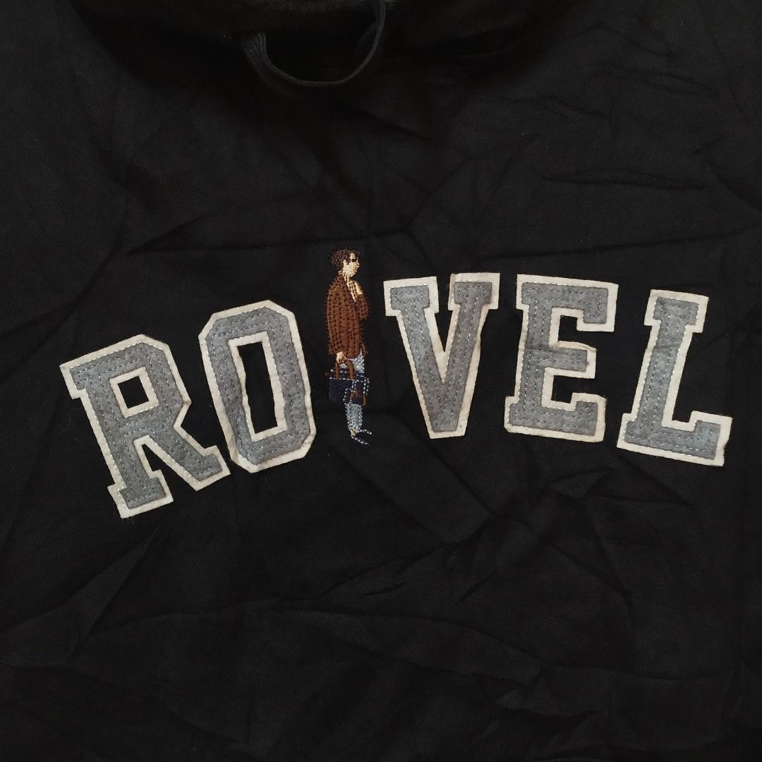 Rovel Black Patch Korean Hoodie Jacket on Carousell