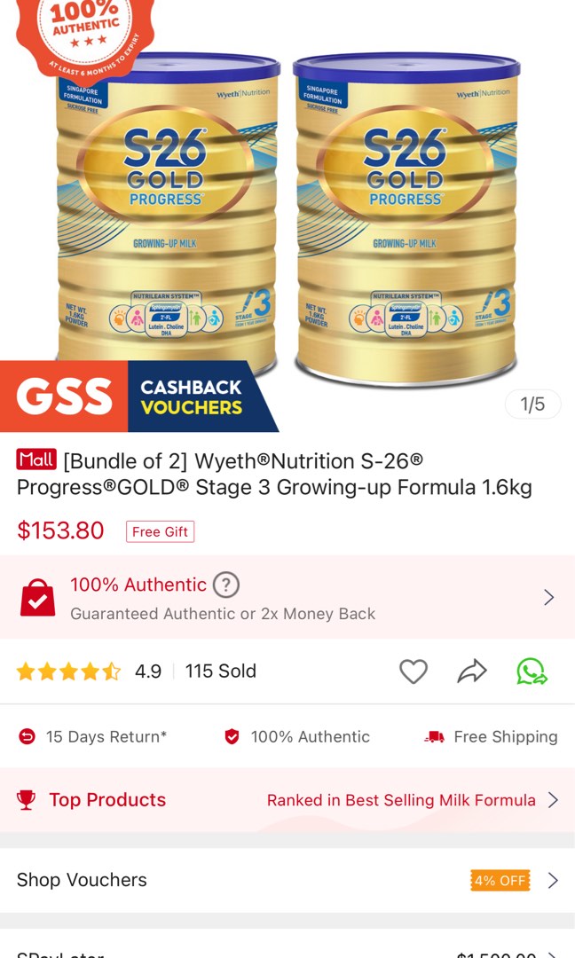 S26 stage 3 milk powder 1.6KG, Babies & Kids, Nursing & Feeding ...