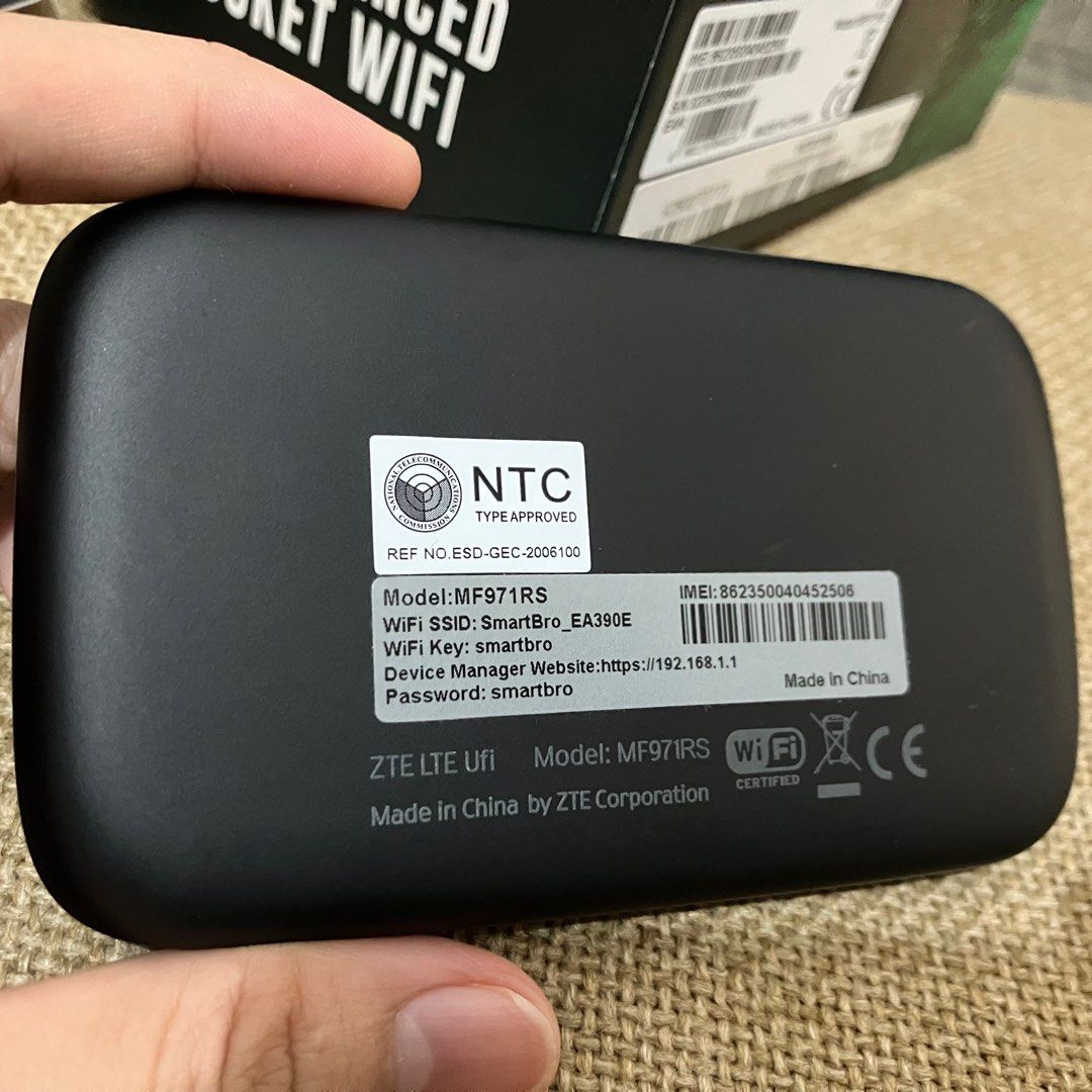 SALE ️₱499 ONLY ️SMART BRO LTE Advanced Pocket Wifi ⚡️(ZTE-MF971RS ...