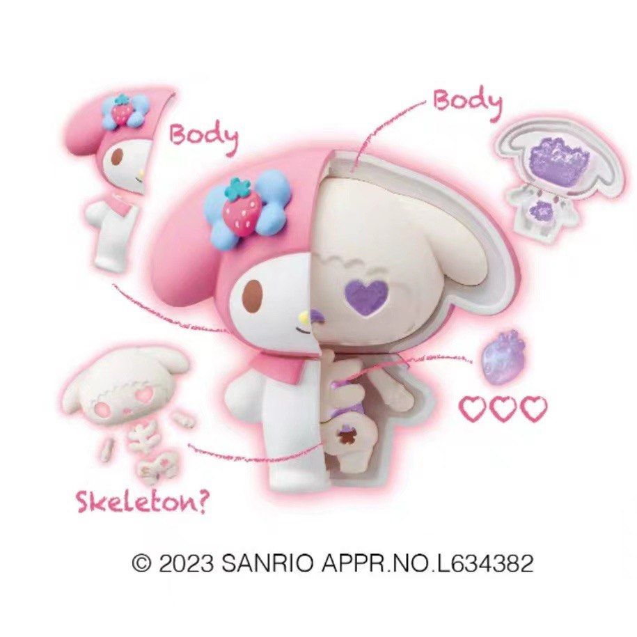 SANRIO DISSECTED BODY KUROMI POMPOMPURIN CINAMONROLL MY MELODY / japan ...