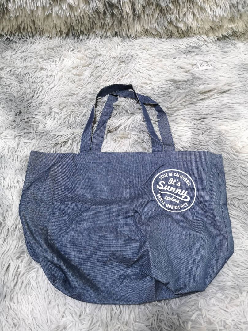 Santa Monica Pier Denim Style Tote Bag, Women's Fashion, Bags & Wallets ...