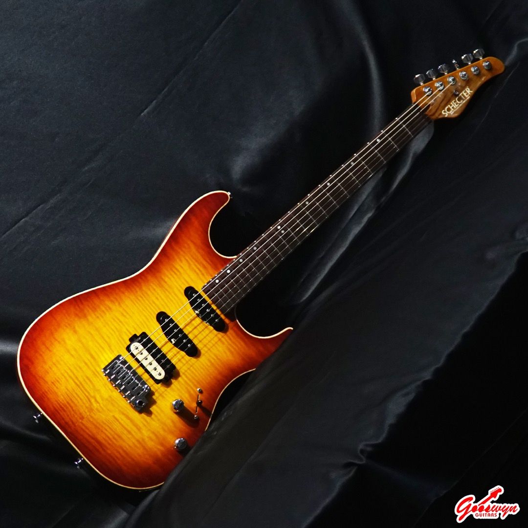 Schecter Usa Custom Shop Sunset Custom II HSS Golden Honey Burst ...