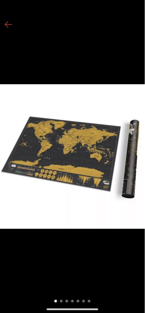 Scratch world map, Furniture & Home Living, Home Decor, Wall Decor on ...