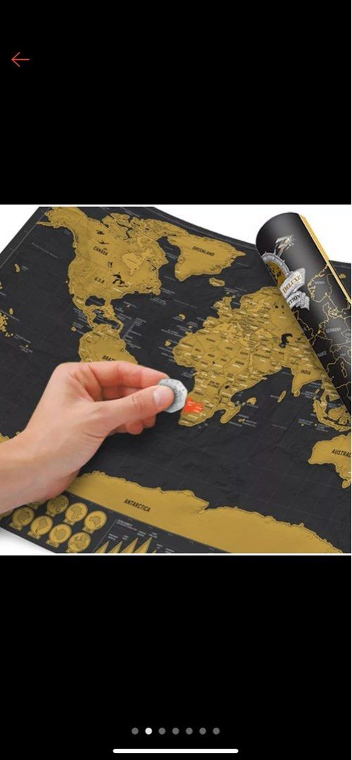 Scratch world map, Furniture & Home Living, Home Decor, Wall Decor on ...
