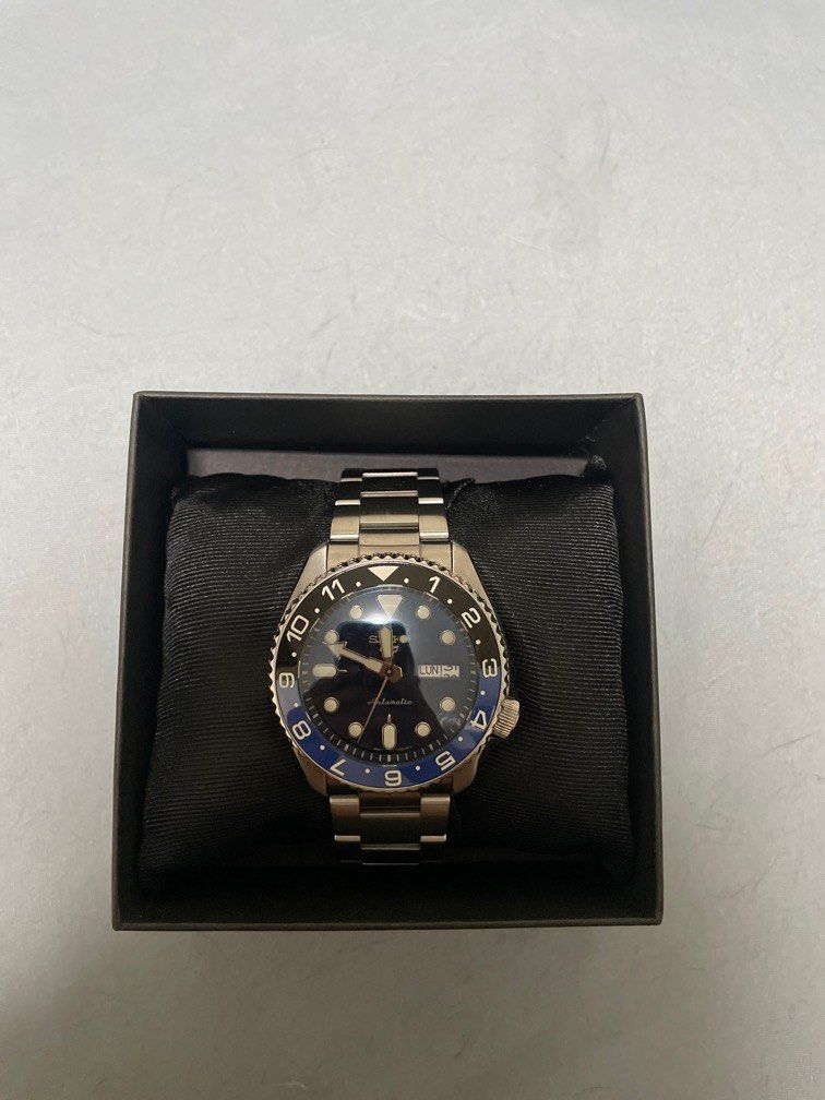 Seiko Rolex Submariner Batman Customised, Men's Fashion, Watches ...